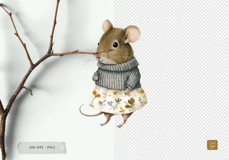 Watercolor Mouse Clipart Watercolor Cute Mouse Watercolor - Etsy