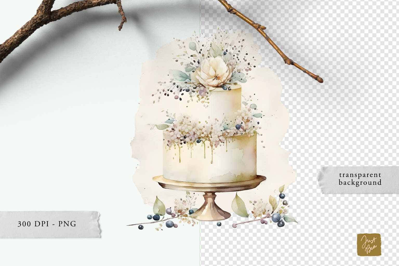 Watercolor Wedding Cake Clipart, Wedding Cake Clipart, Wedding Graphics ...