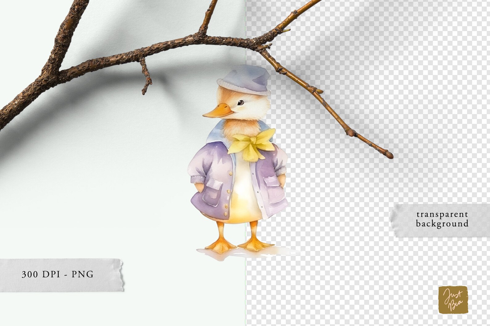 Duckling Clipart, Cute Duckling Design Bundle, Spring Duckling ...