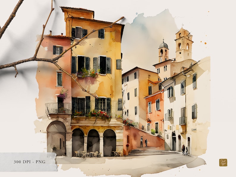 Italy Clipart, Italy Graphics, Italian Cuisine Clipart Set, Milan ...