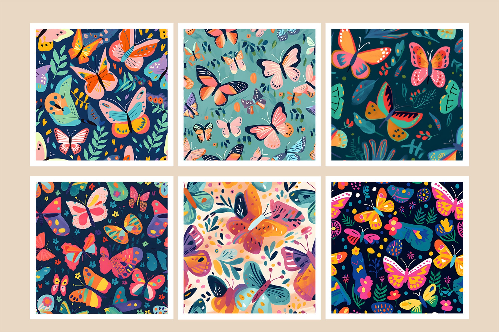 Painterly Butterfly Patterns: Set of 8 Butterflies Patterns - Etsy
