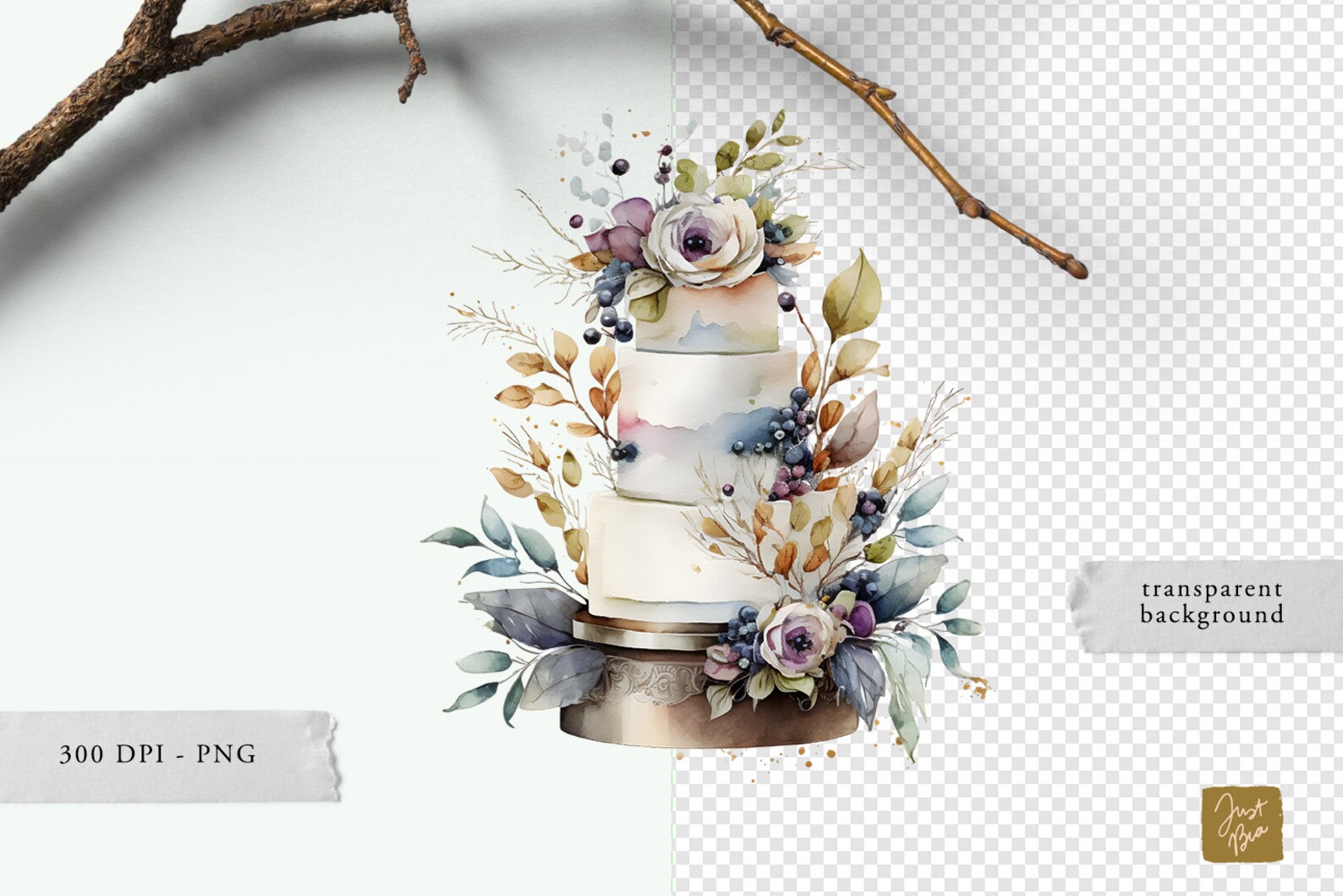 Watercolor Wedding Cake Clipart, Wedding Cake Clipart, Wedding Graphics ...