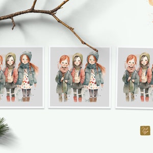 Watercolor Girls Clipart, Watercolor Cute Girls, Watercolor Whimsical ...