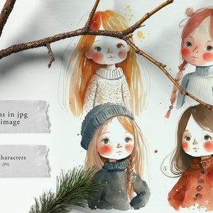 Watercolor Girls Illustration, Watercolor Cute Girls, Watercolor ...