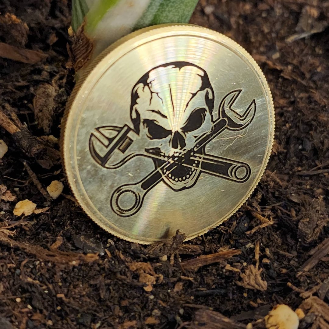 Badass Mechanic Coin – Brass Challenge Coin in 3 Sizes - Etsy