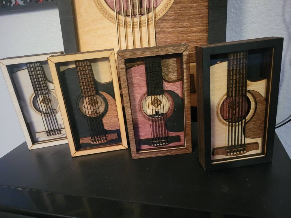 Framed Acoustic Guitar | Guitar Wall Art | Music Lover Décor | Gift for ...