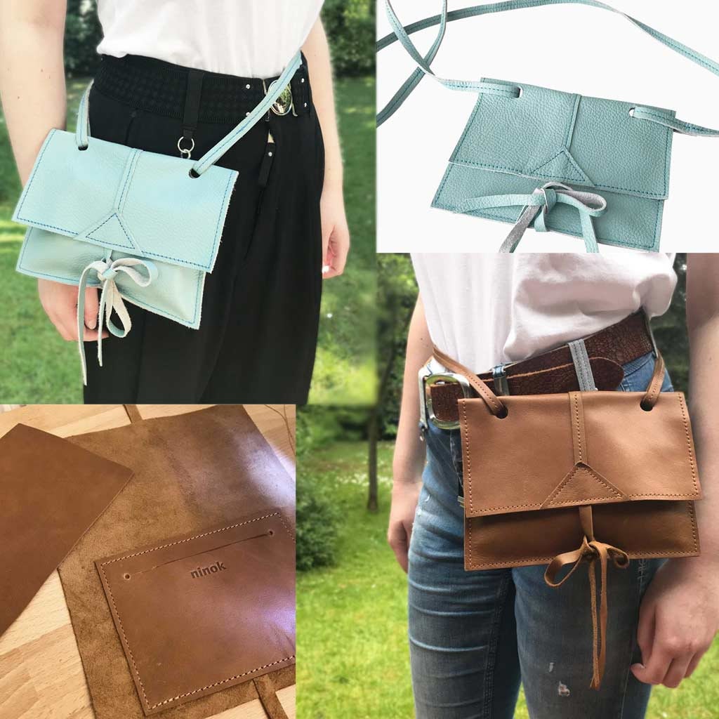 Crossbody Bag Pull-up Leather Peanut-brown Small Crossover Bag Belt ...