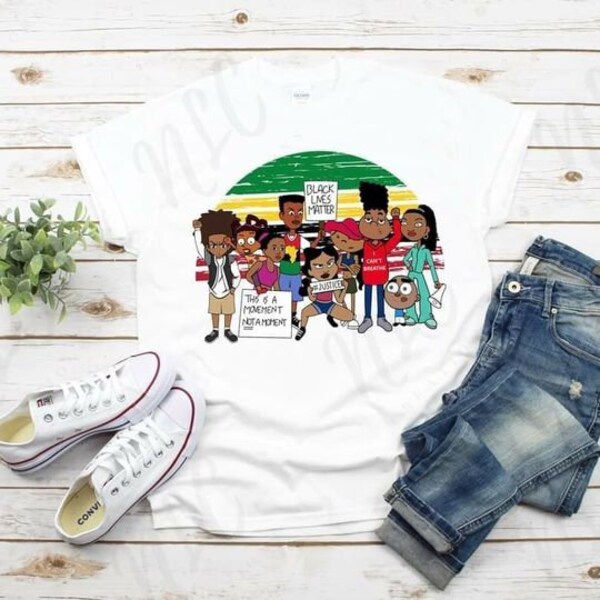 Black Cartoon Characters Shirt - Etsy