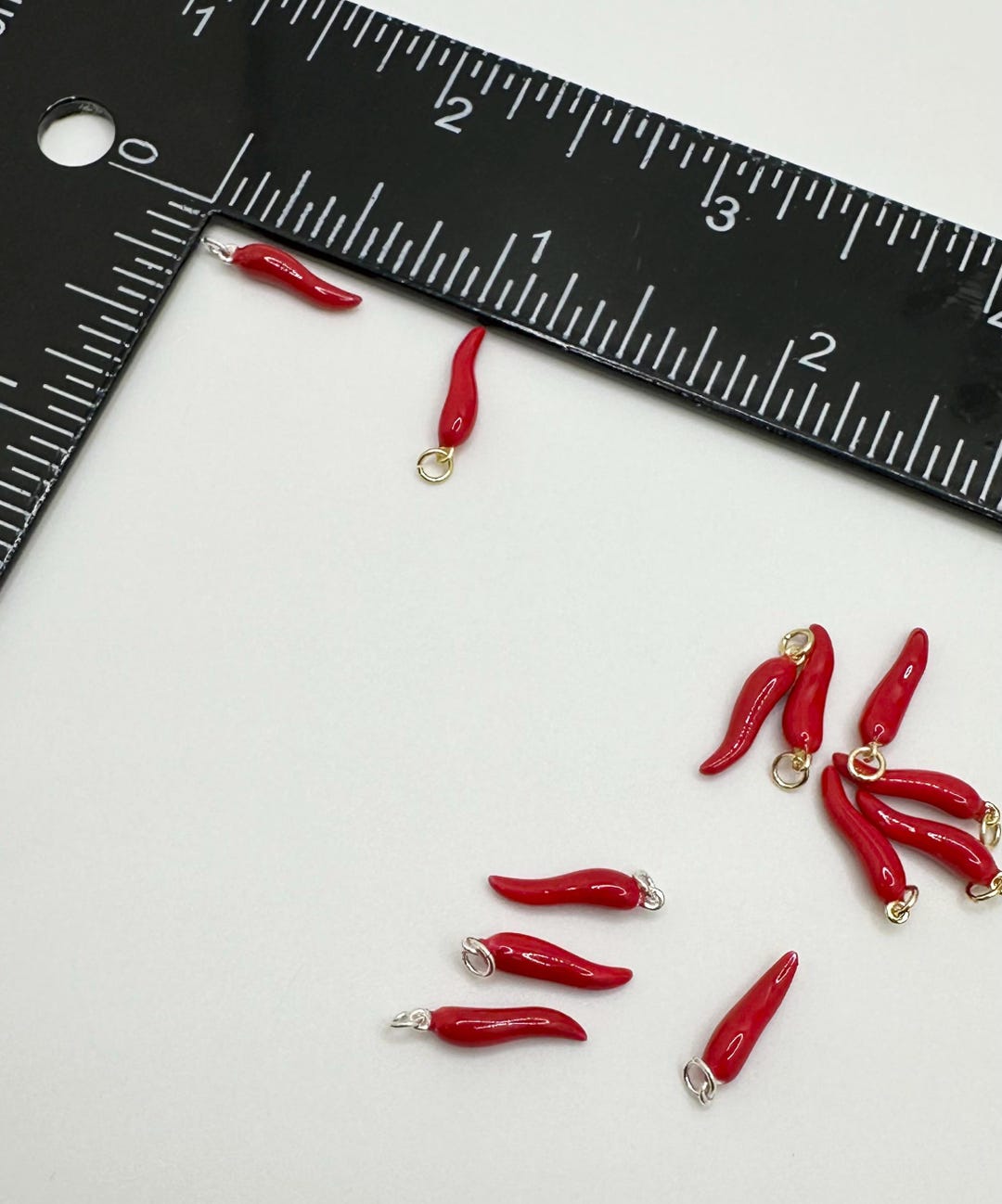 Chili Pepper - Tiny Red Hot Chili, Spicy Hot Pepper Charm, Food Charms ...