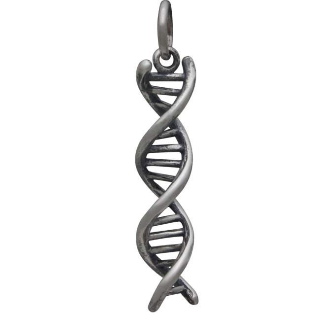 DNA Pendant - Sterling Silver DNA Charm - Scientist Biology Charm ...