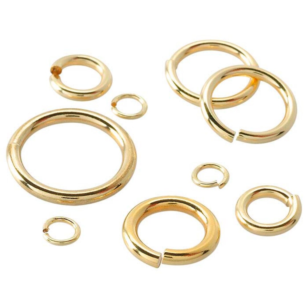 14K Gold Filled 2.3mm, Bulk Jump Rings, Locking Round Jumpring, Jewelry ...