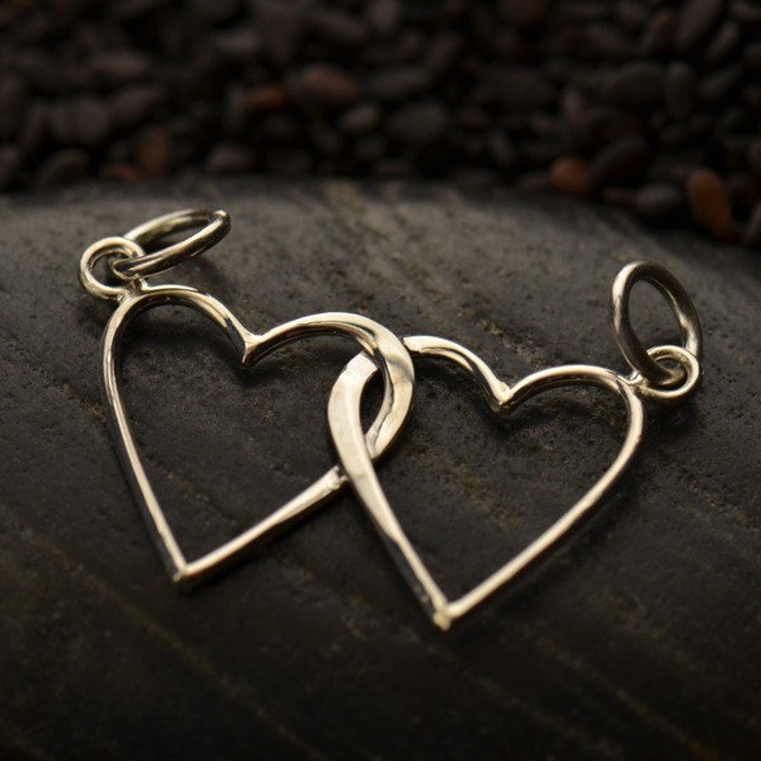 Hearts - Sterling Silver Intertwined Heart - Double Heart, Festoon ...