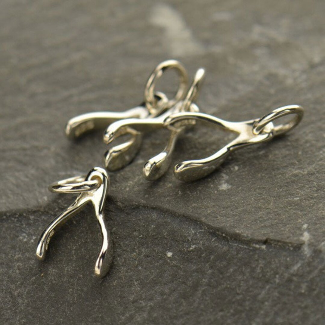 Tiny Wishbone - Sterling Silver Wishbone Charm - Graduation Charm, Good ...