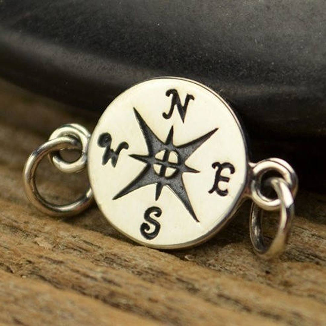 Compass - Sterling Silver Compass Connector Link - Wholesale Charms, 2 ...