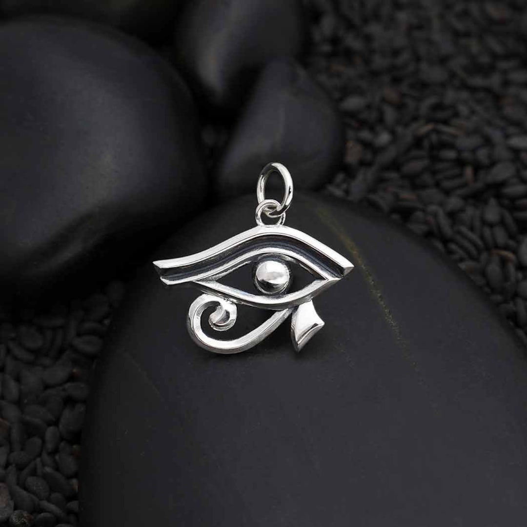 Sterling Silver Eye of Horus Silver Eye, Pendant Amulet Gift, Luck Eye ...