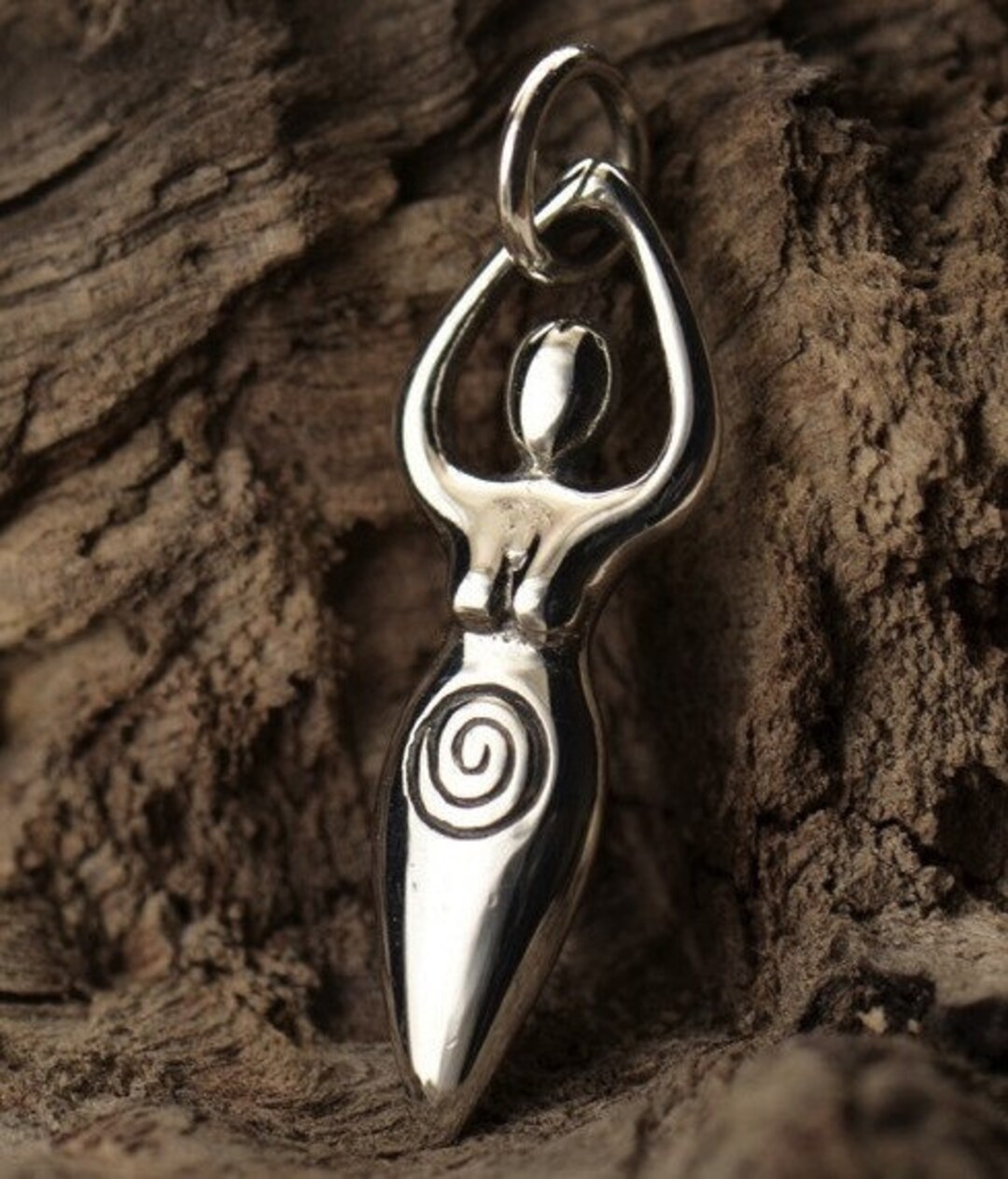 Sterling Silver Moon Goddess Charm - Goddess, Religious Charms, Rebirth ...