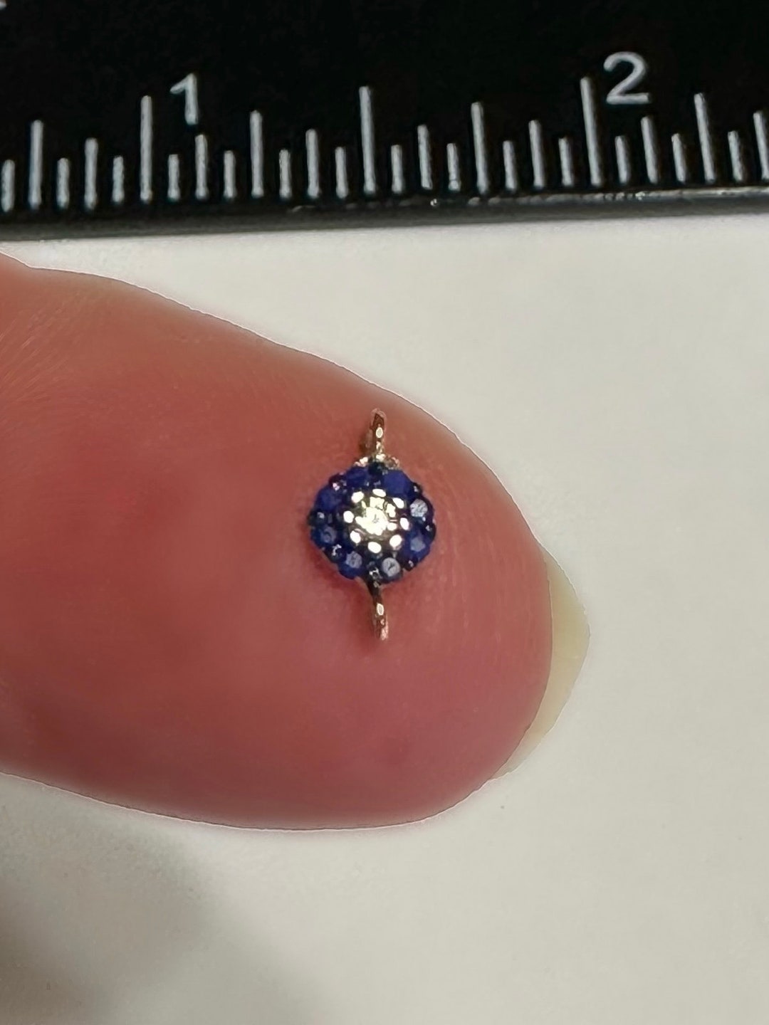 Evil Eye Connector - Silver Tiny Eye, Gold Filled Eye, Lucky Eye 2 Loop ...