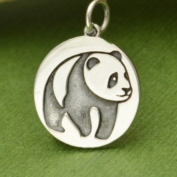 Sterling Silver Panda Charms - Etsy
