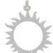 Sun Sterling Silver Eclipse Charm Sun Charm Flat Plate Circular Pendant ...