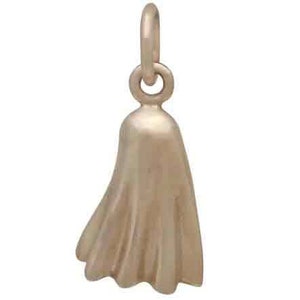 Ghost - Sterling Silver 3D Ghost Charm - Gold Tiny Halloween Charm ...