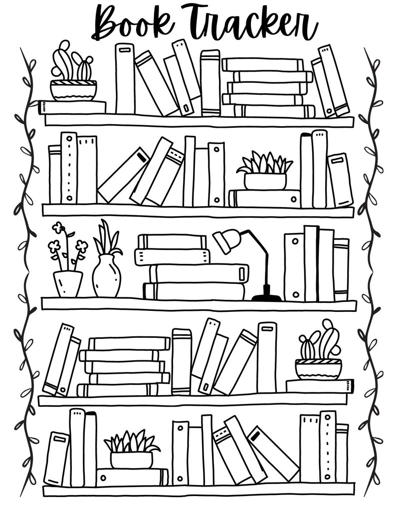 2024 Printable Reading Goal Tracker, Reading Bookshelf Tracker, Reading ...