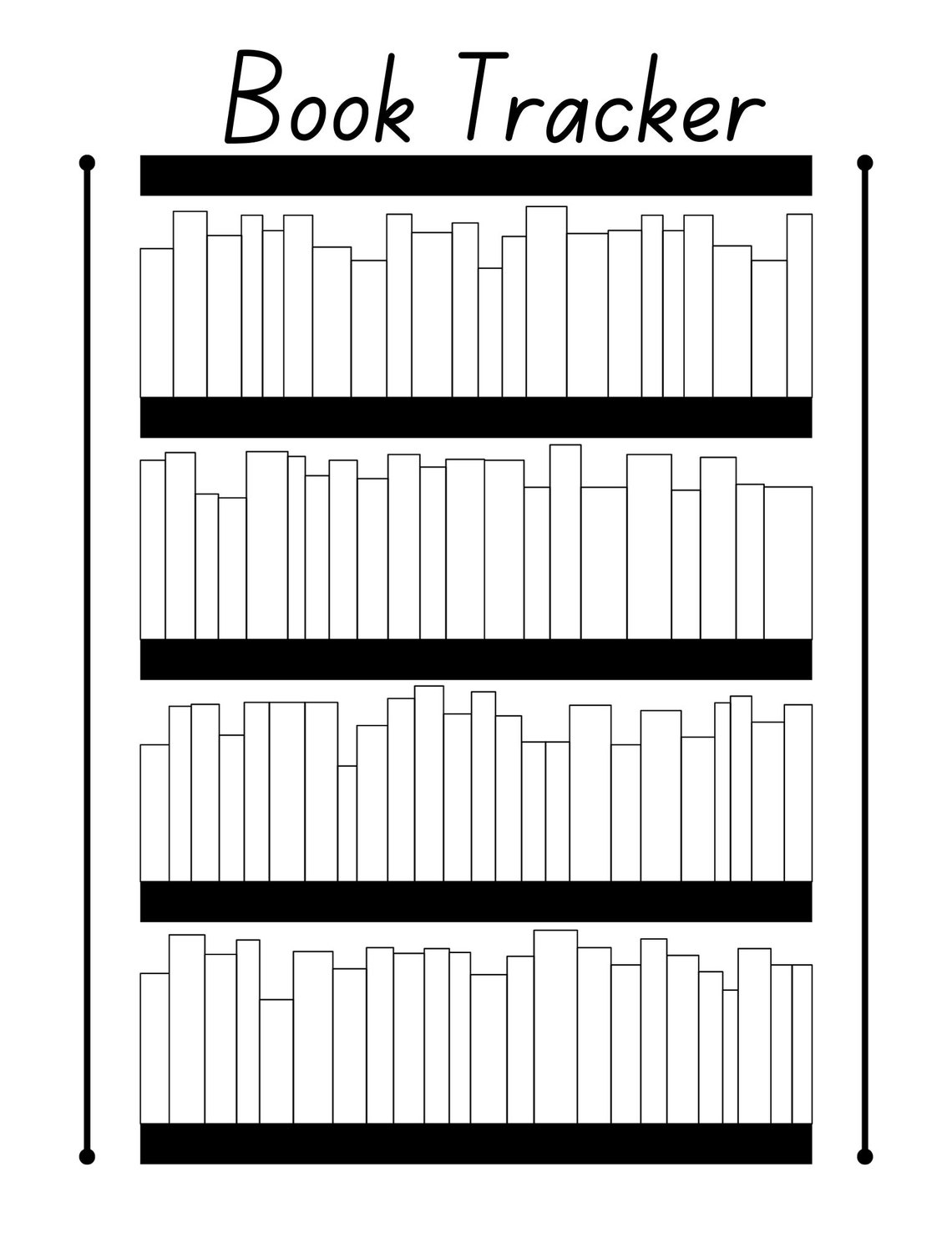 2024 Printable Reading Goal Tracker, Reading Bookshelf Tracker, Reading ...