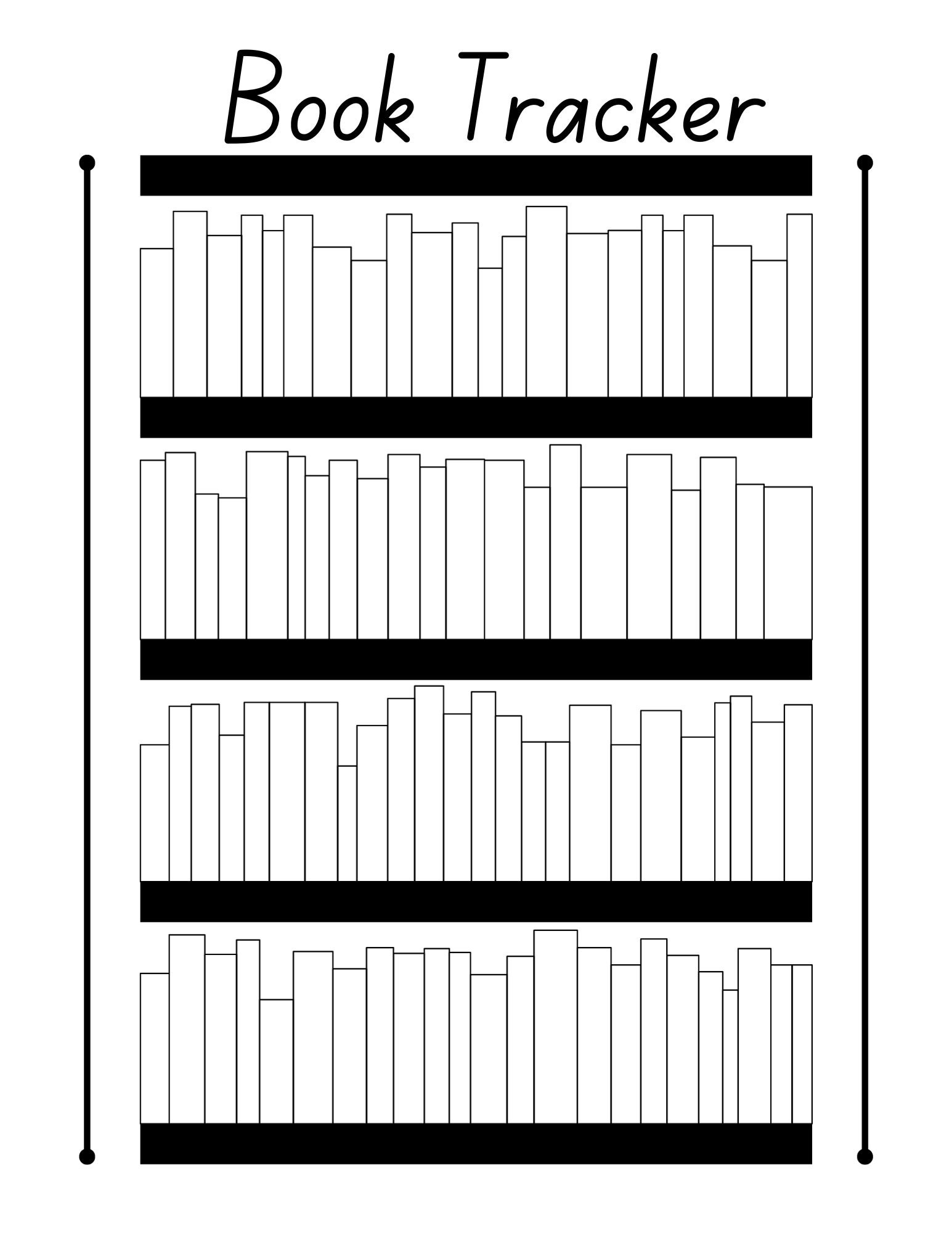2024 Printable Reading Goal Tracker, Reading Bookshelf Tracker, Reading ...