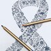 Coloring Page ASL i Love You Sign, Floral Designs - Etsy