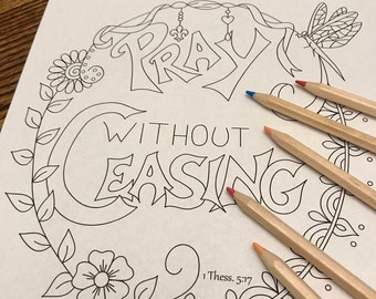 Coloring page JOY. The joy of the Lord is my | Etsy