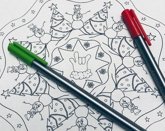 Asl Coloring Page | Etsy