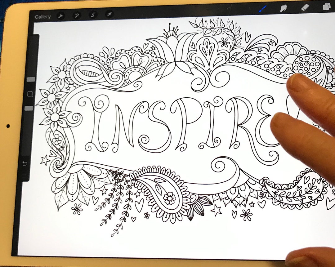 Inspire With This Inspirational Coloring Page Printable Wall Art - Etsy