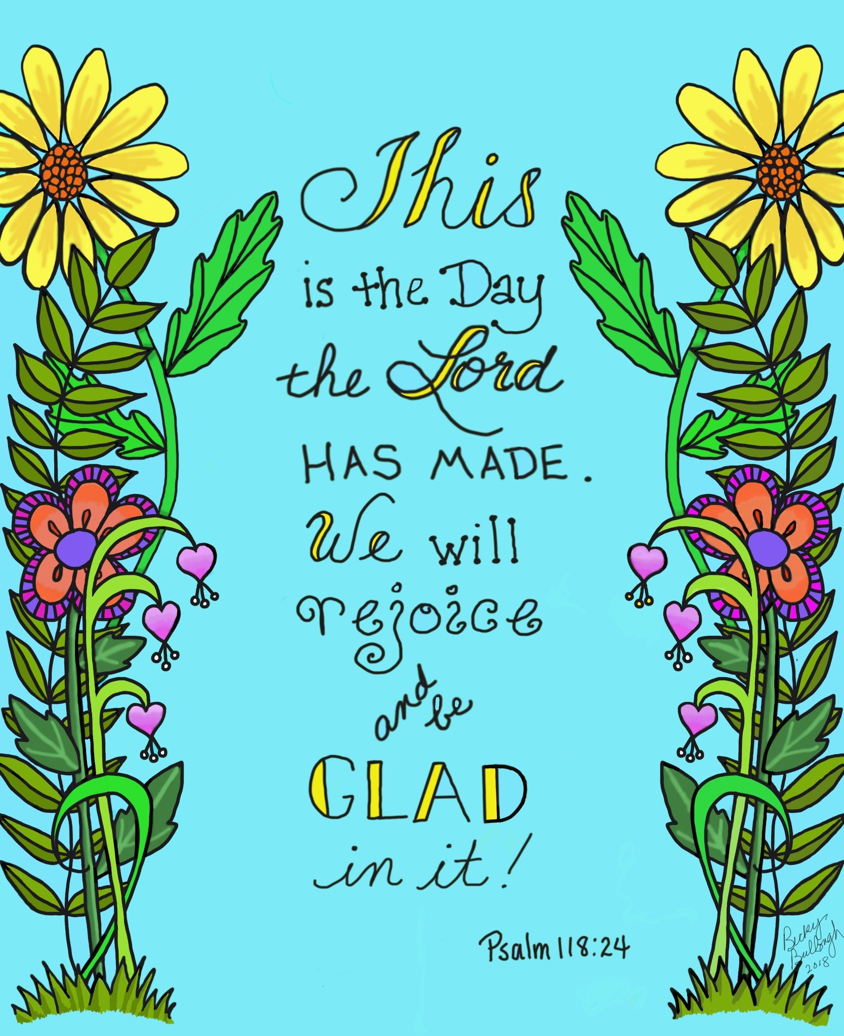 Coloring Page "this is the Day the Lord Has Made" -psalm 18:24 ...