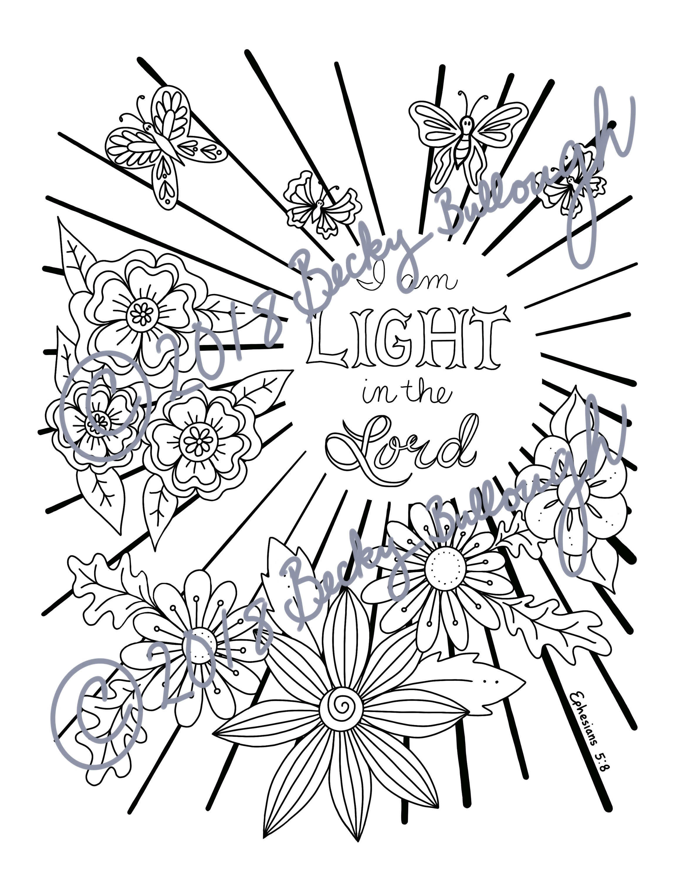 Light Of The World Bible Coloring Pages