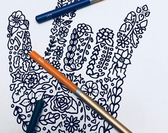 Asl Coloring Page | Etsy