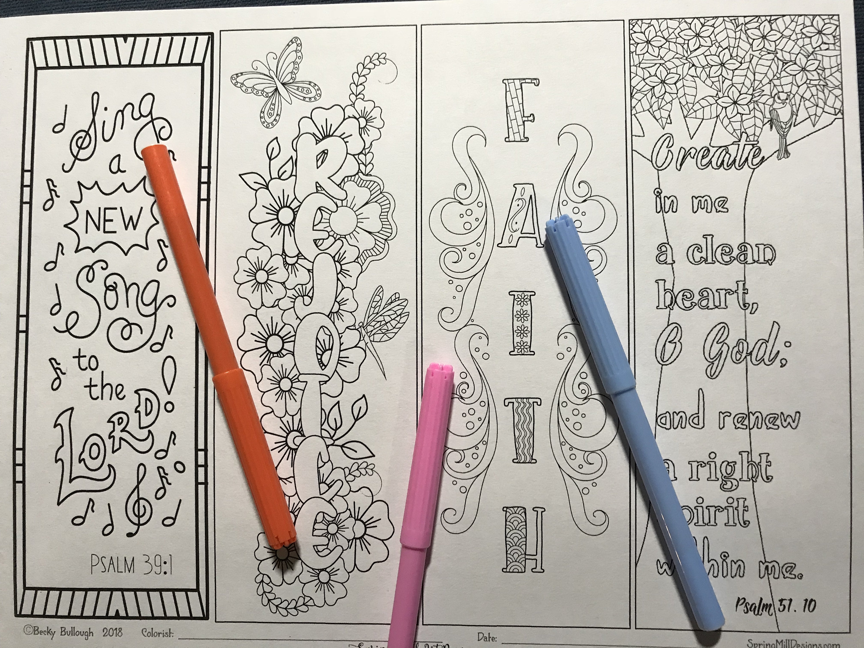 Bible Bookmarks to Color--great for Bible Journaling, Too! Printable ...