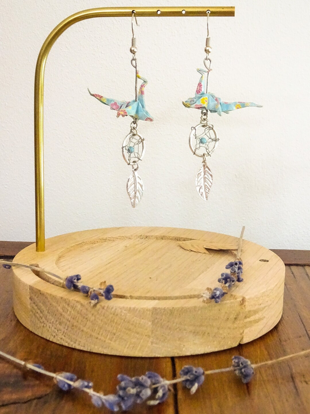 Blue Origami Dragon Swirl Loops - Etsy