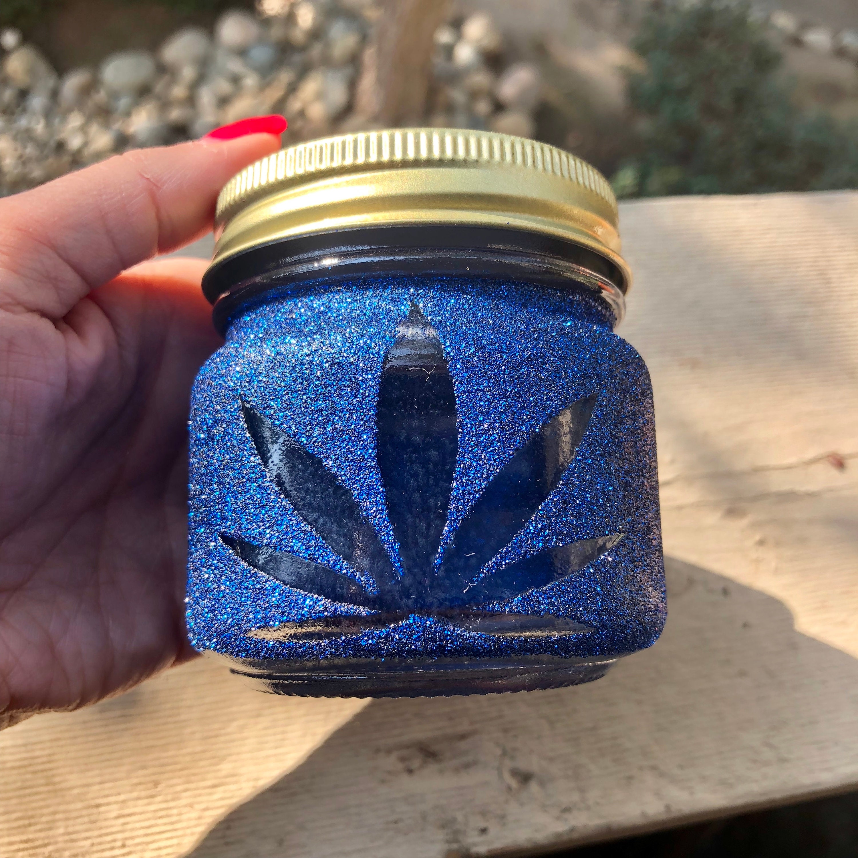 Stash Jar Glass Stash Jar Stoner Gifts for Her Small Stash - Etsy