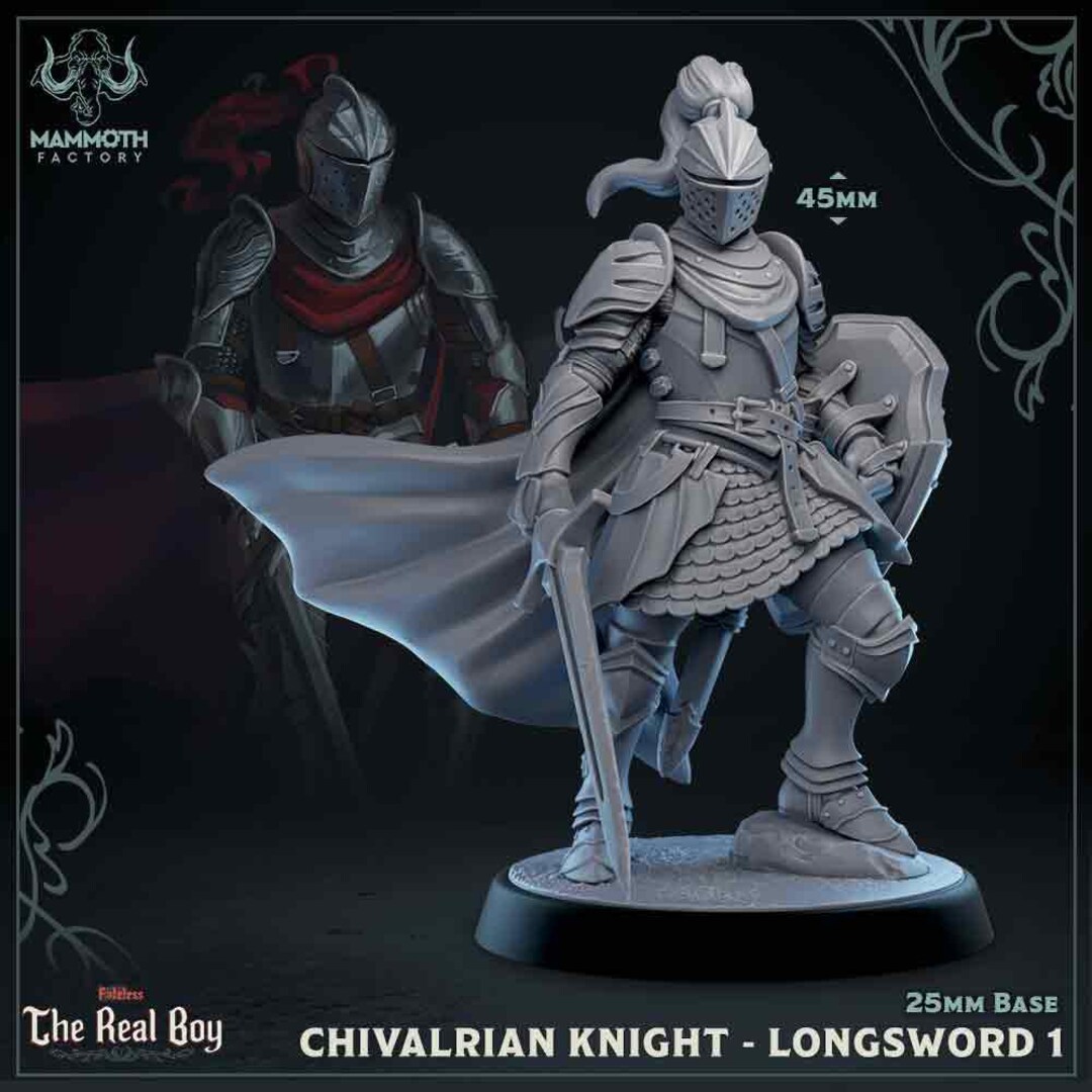 Chivalrian Knights / 25 Mm Base / Mammoth Factory / the Real Boy ...