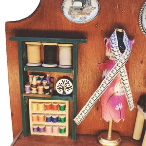 Decorated Wooden Tablet or Shelf, Tailoring, Sewing - Etsy