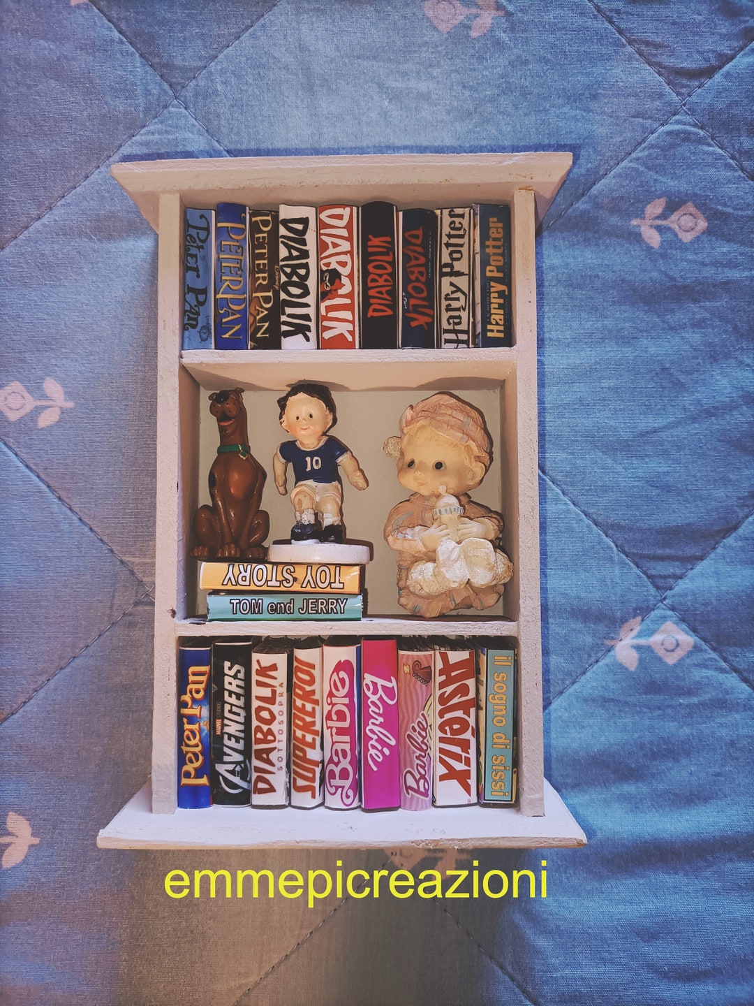 Wooden Noticeboard Bookcase With Comics for Young People, Handmade - Etsy