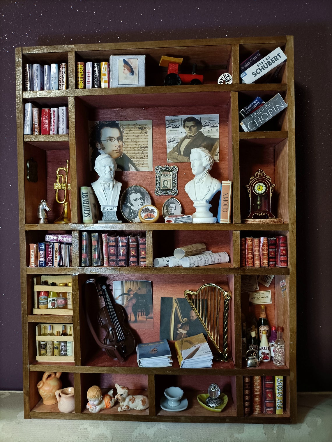 Handmade Wooden Bookcase or Bulletin Board With Musical Theme - Etsy