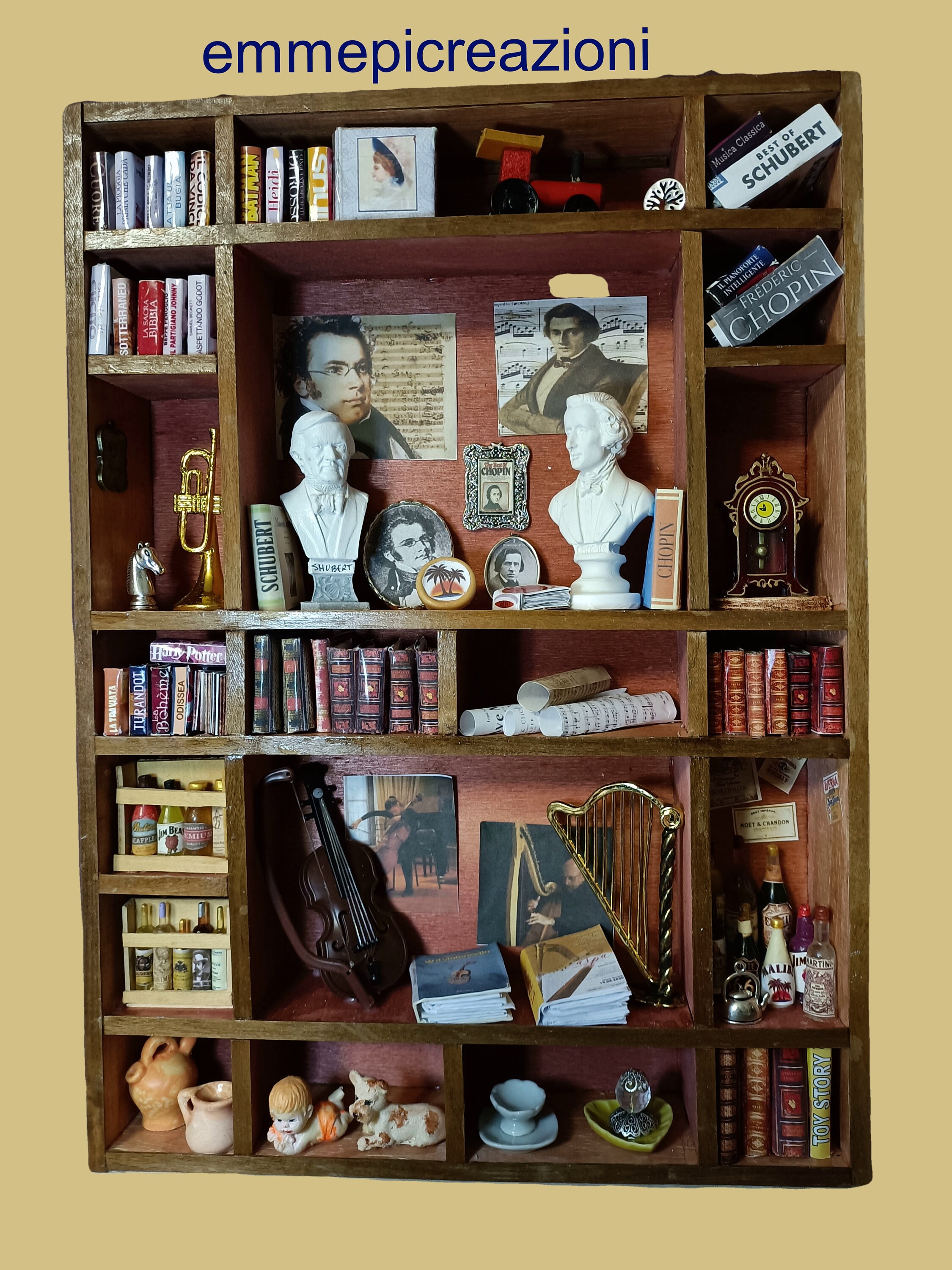 Handmade Wooden Bookcase or Bulletin Board With Musical Theme - Etsy