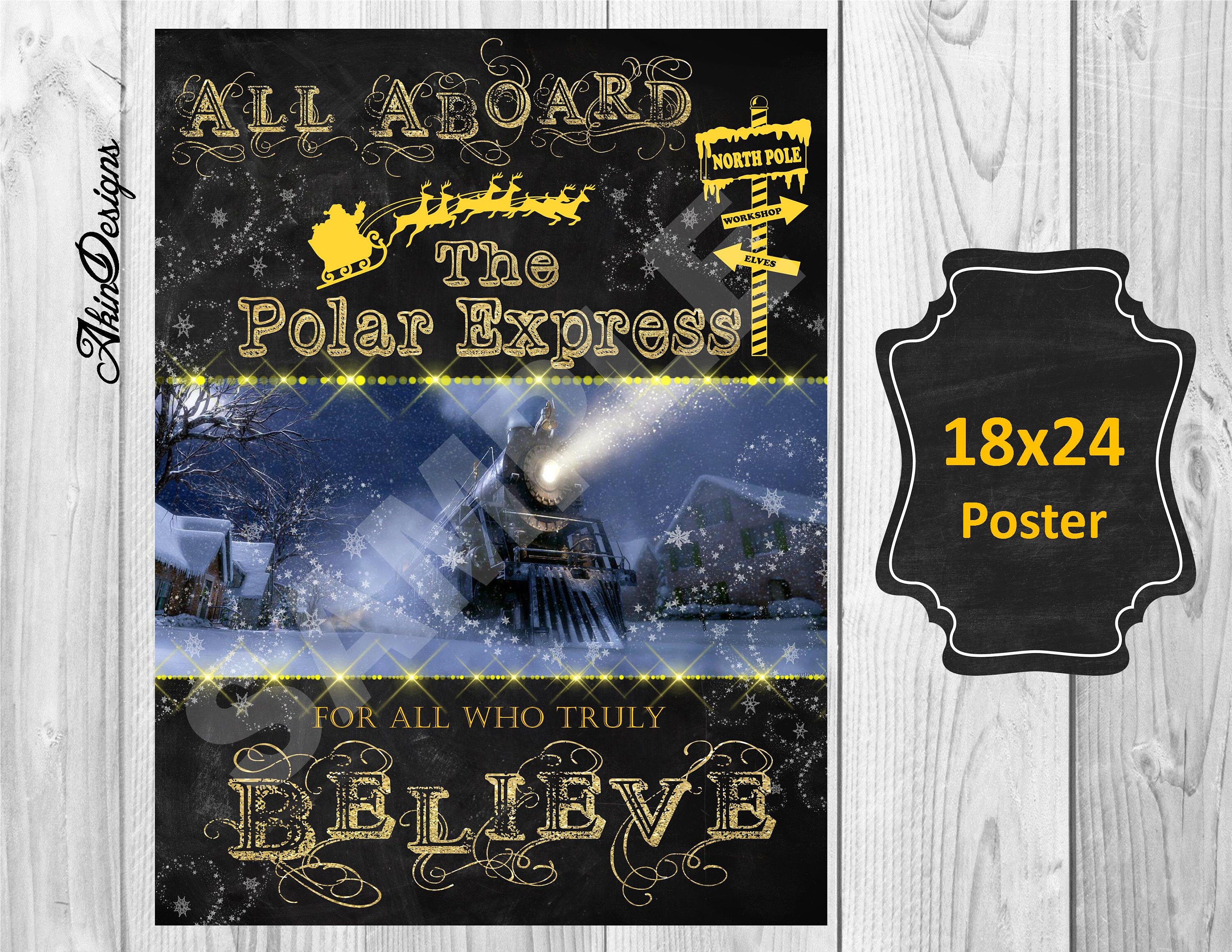 Polar Express Poster 18x24, Printable, Instant Download - Etsy