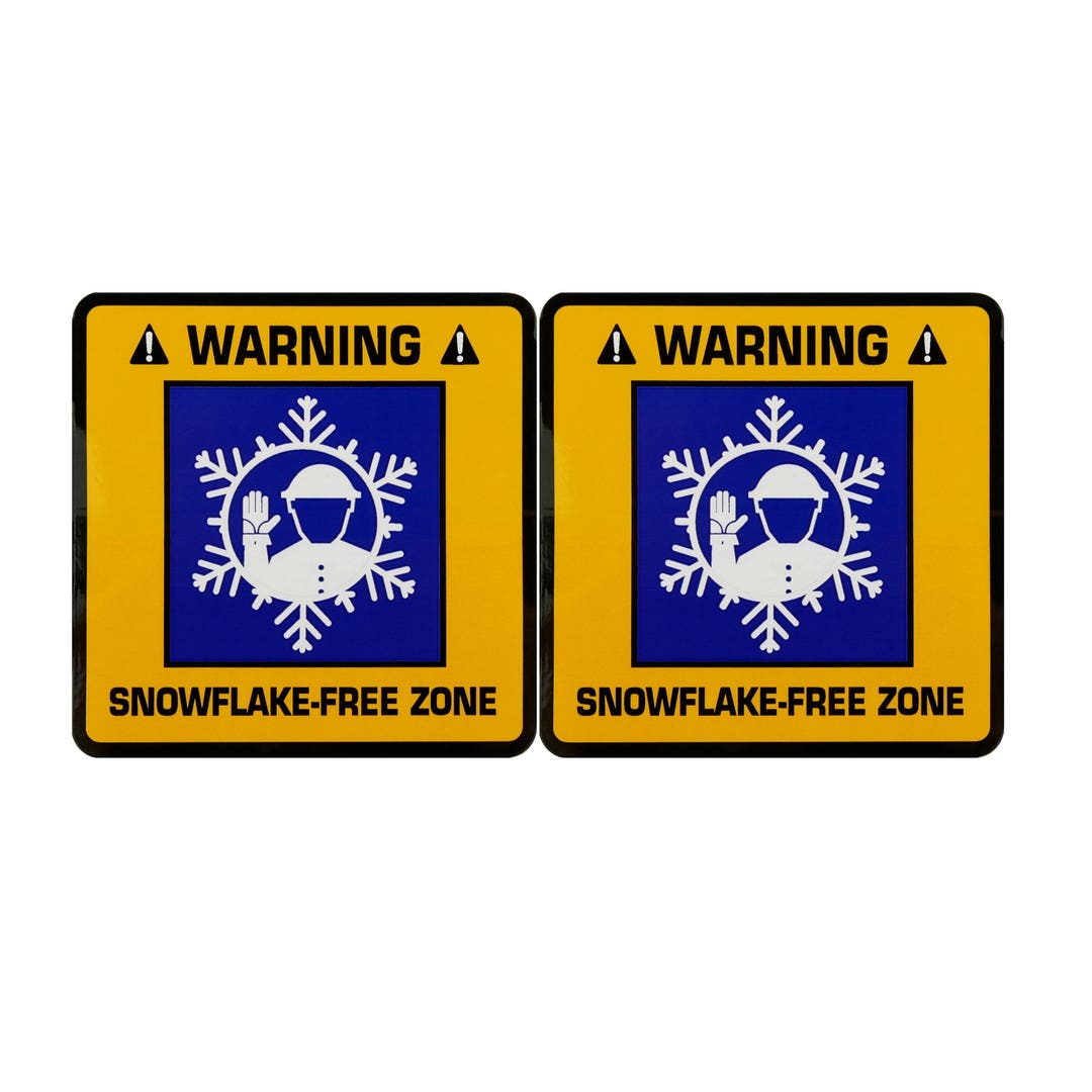 STICKER 2 PACK 2 Warning Snowflake-free Zone Vinyl Funny - Etsy