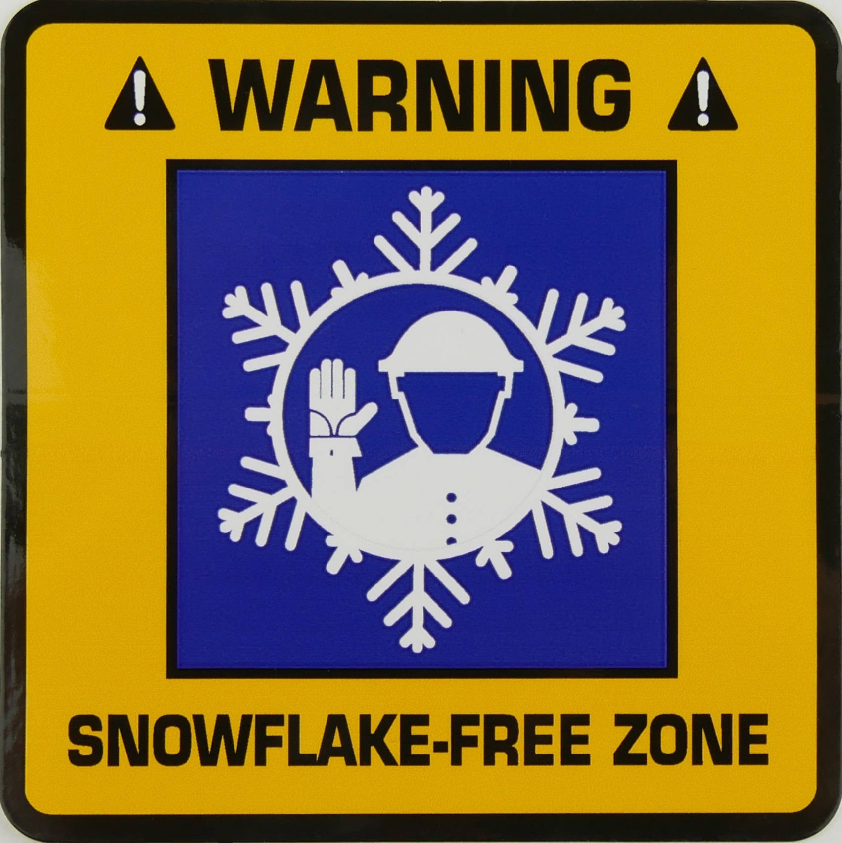 STICKER 2 PACK 2 Warning Snowflake-free Zone Vinyl Funny - Etsy