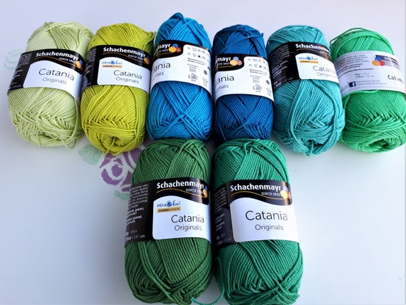 Catania wool different colors Schachenmayr cotton yarn in | Etsy