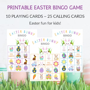 Easter Bingo - Easter Printable - Easter Activities - Etsy