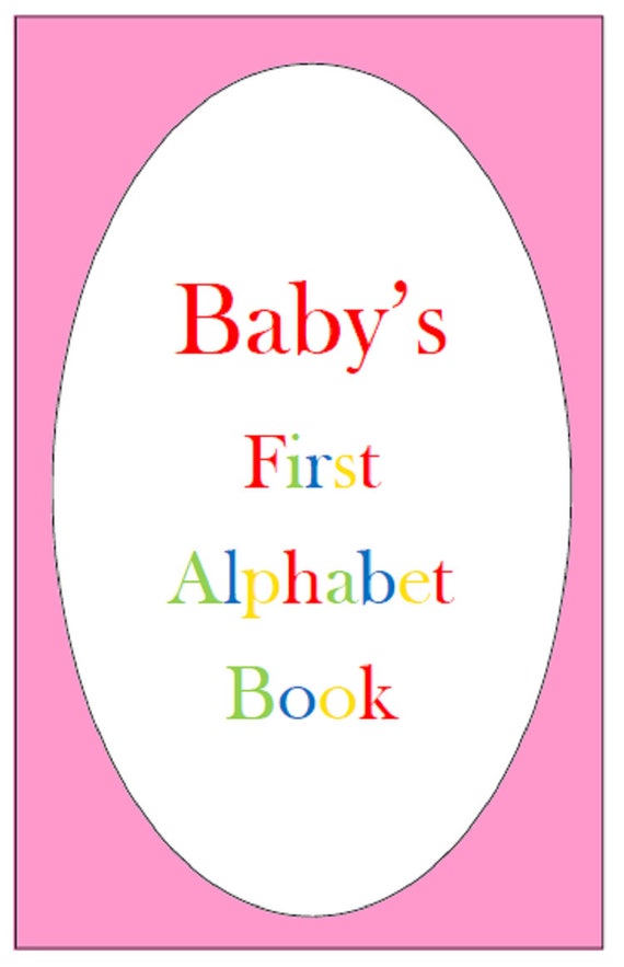 Baby's first alphabet book baby shower guest book baby | Etsy