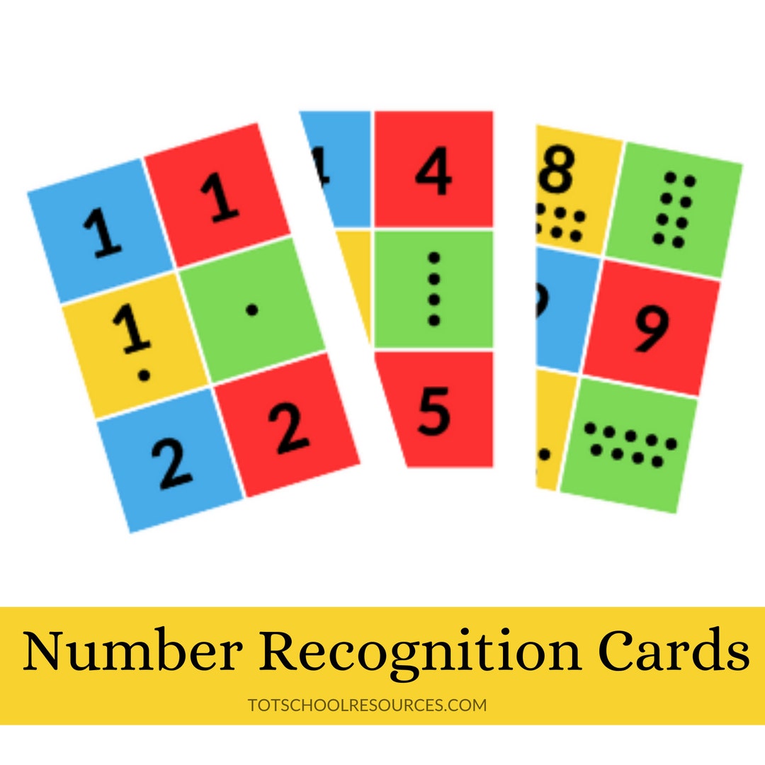 Number Flashcards, Number Recognition Game, Number Activity - Etsy