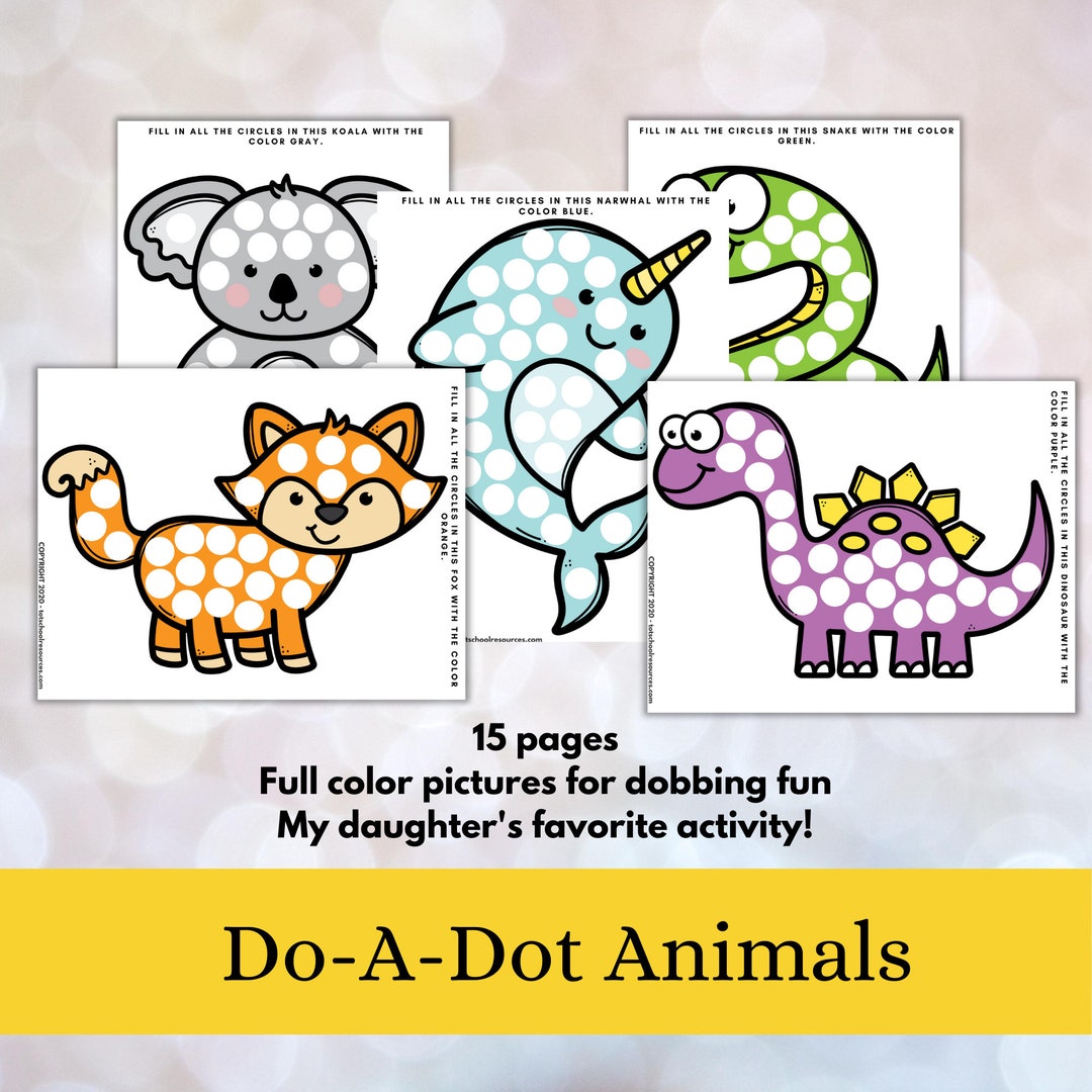 Do A Dot Printables - Preschool Printable Activity - Etsy